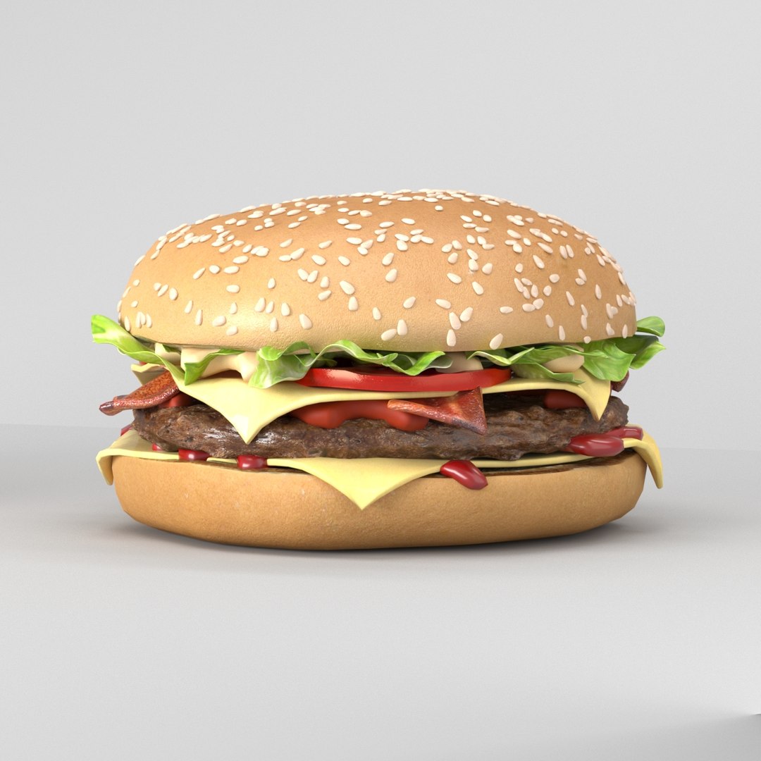 Burger 3D Model - TurboSquid 1521104