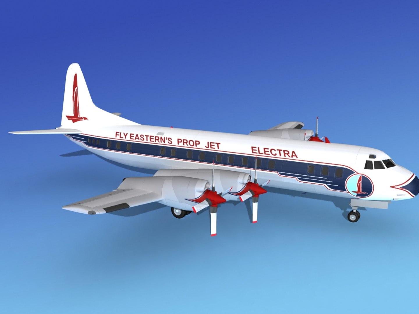 propellers electra airline lockheed 3d 3ds