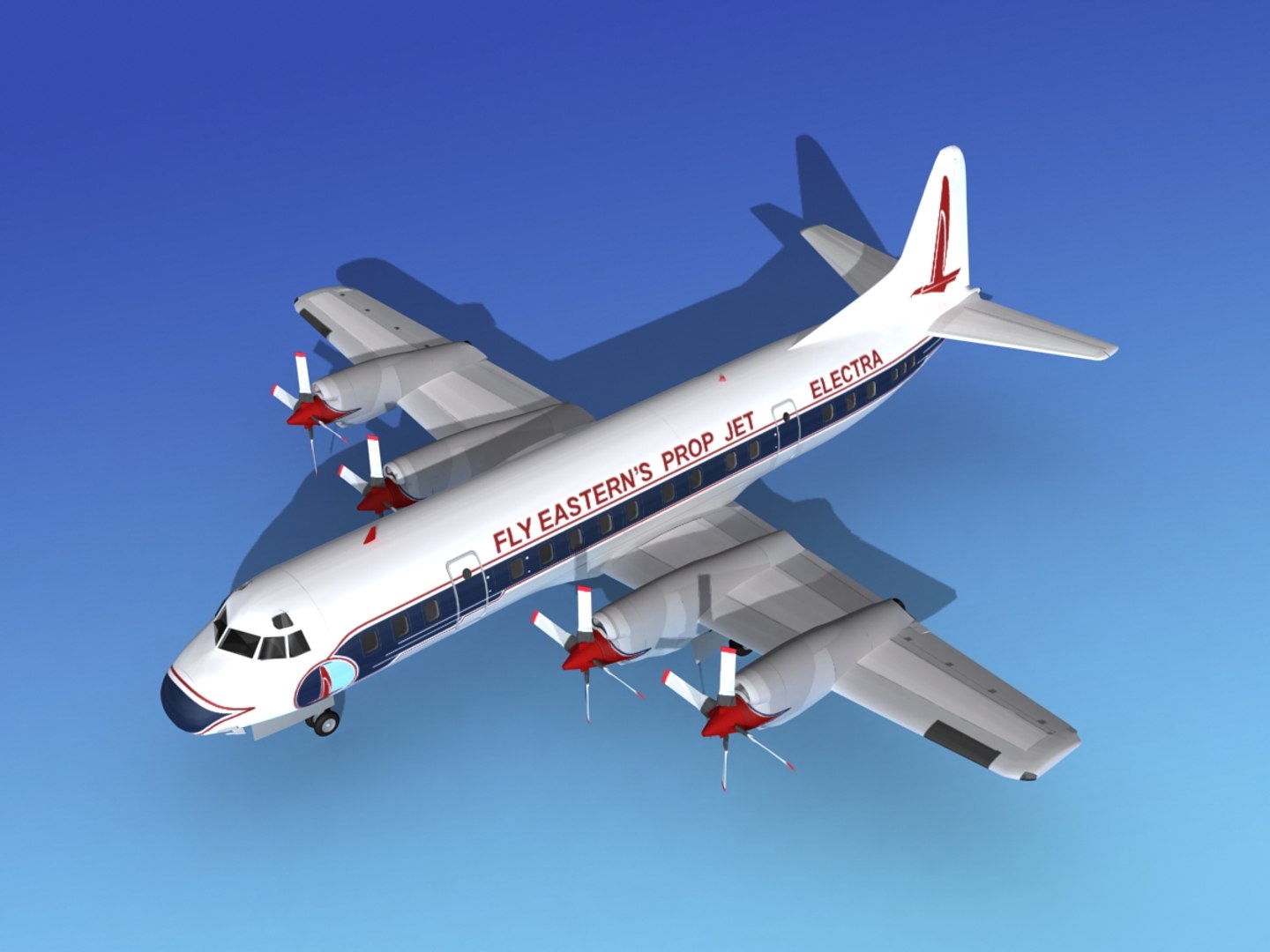 propellers electra airline lockheed 3d 3ds