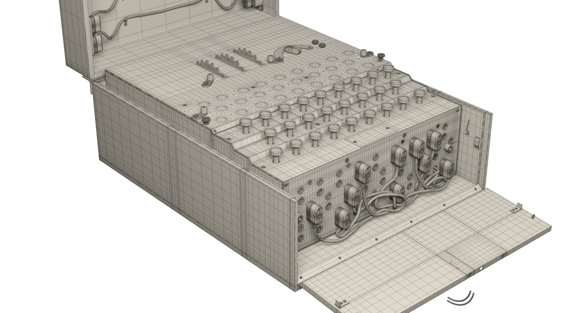 Enigma Cipher Machine 3D - TurboSquid 1382657