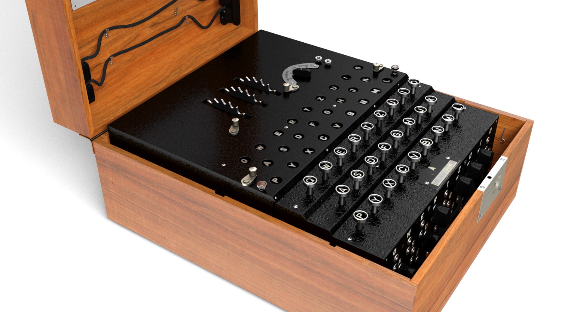 Enigma Cipher Machine 3D - TurboSquid 1382657