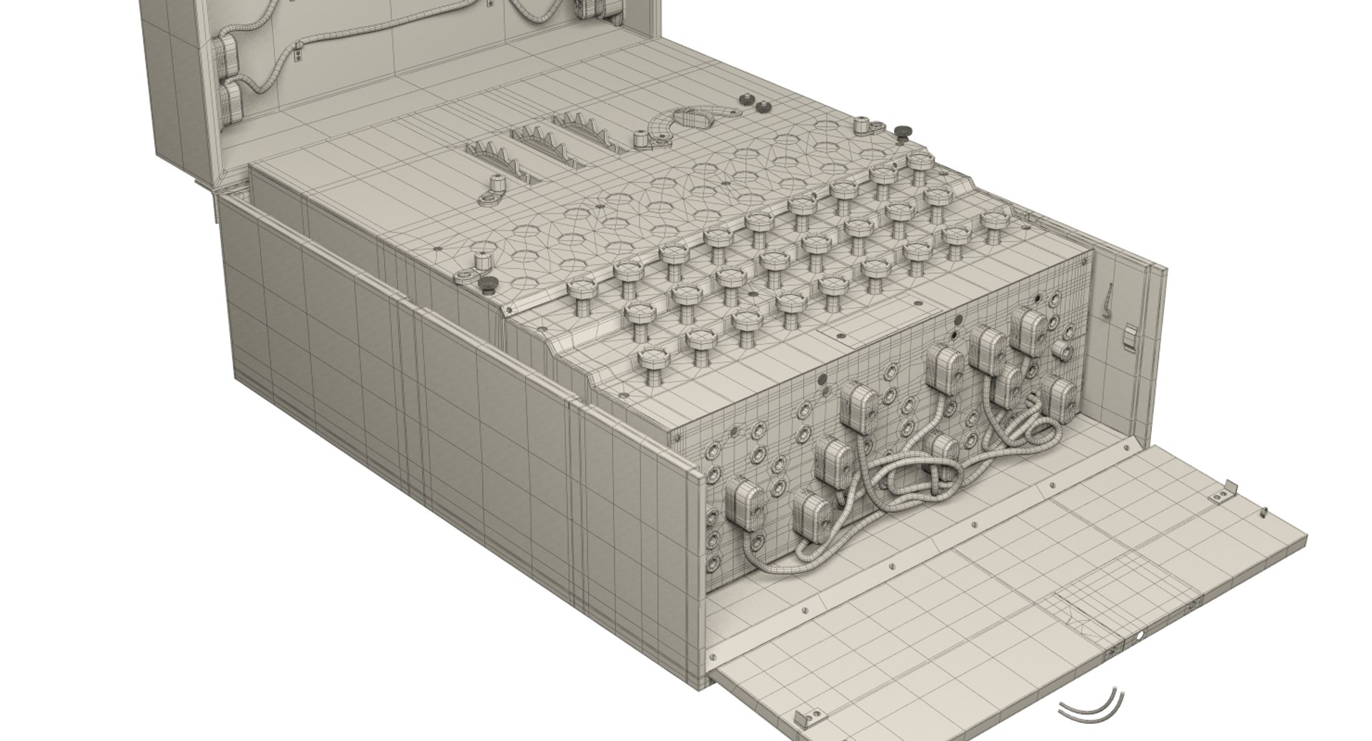 Enigma Cipher Machine 3D - TurboSquid 1382657
