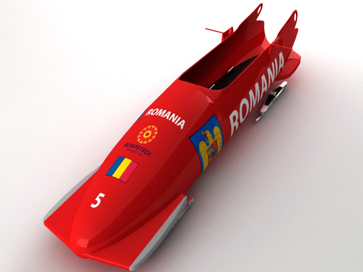 3d Bobsleigh Sled 4 Places