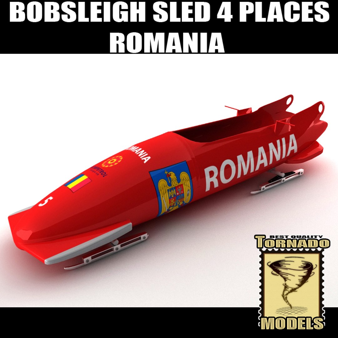 3d Bobsleigh Sled 4 Places