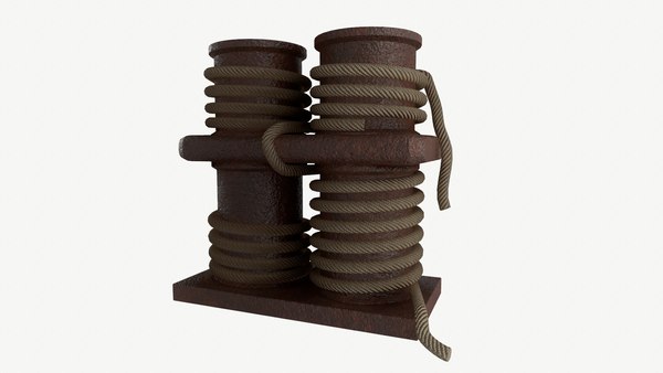 3D Bollard rusted model - TurboSquid 1840656