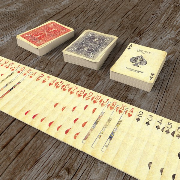 3D set poker card playing model - TurboSquid 1550077