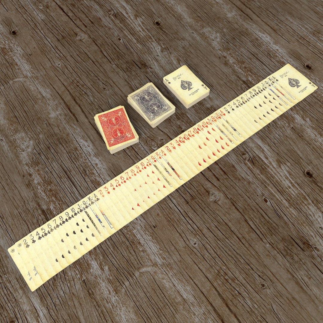3D Set Poker Card Playing Model - TurboSquid 1550077