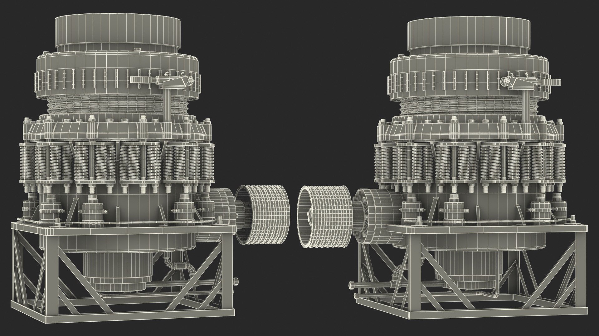 Hydraulic Cone Crusher 3D model - TurboSquid 1980941