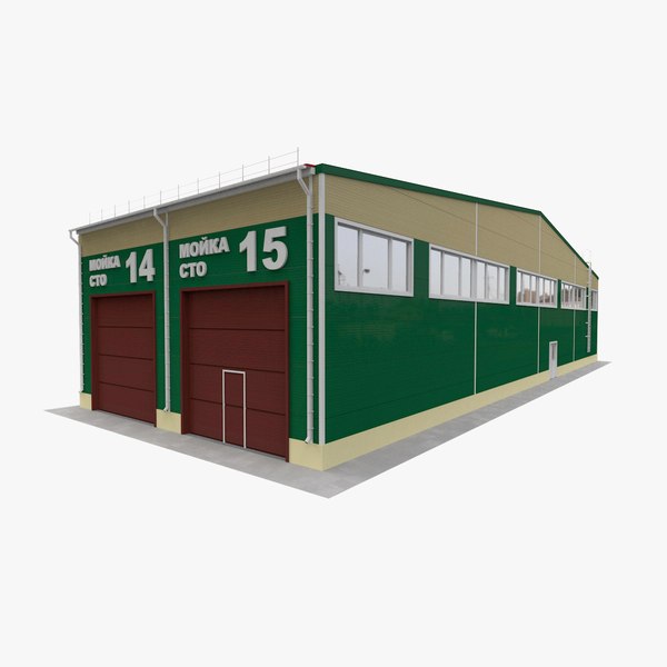 Small town garage building 3D - TurboSquid 1516152