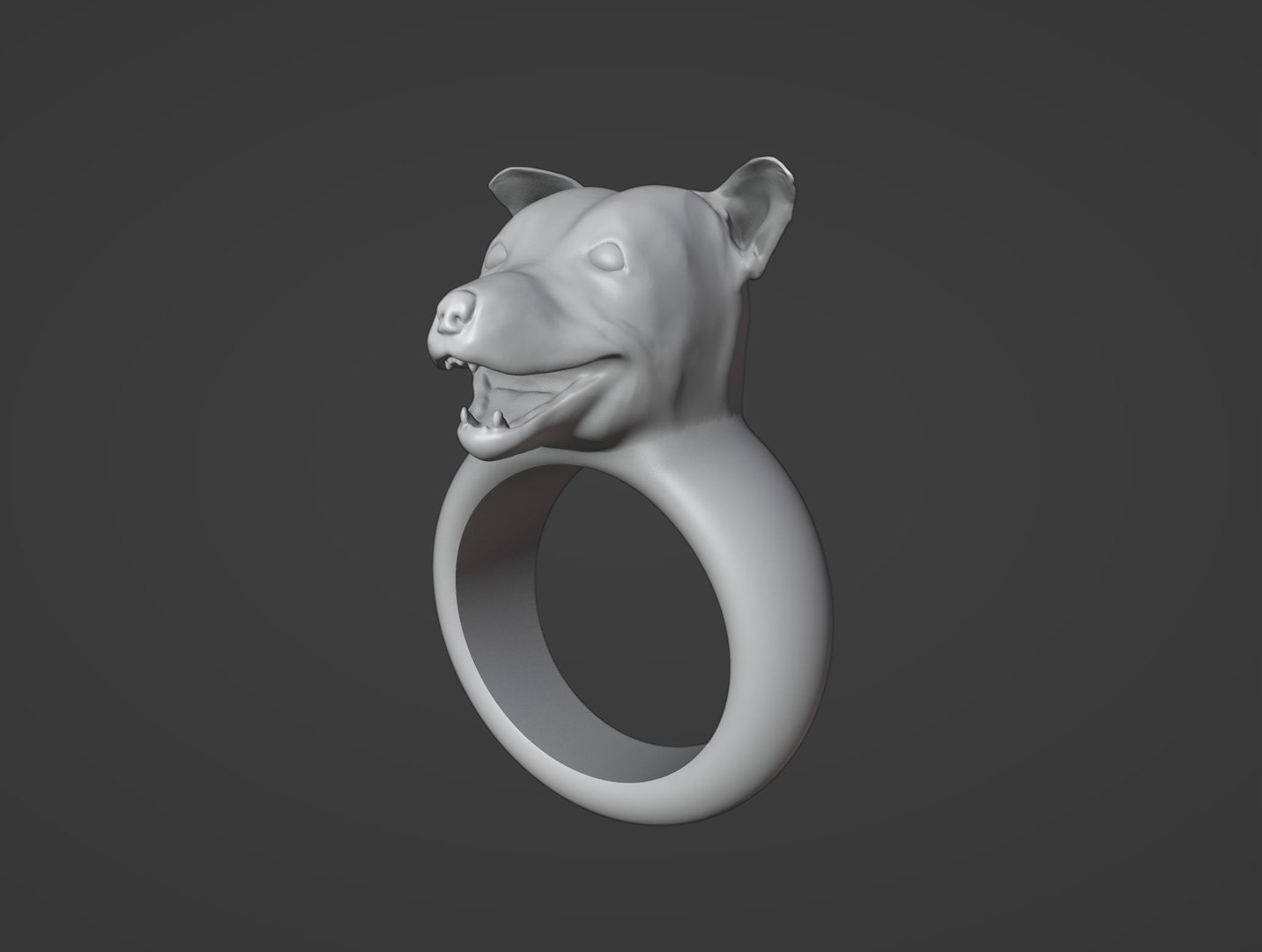 Pitbull Dog Ring 3D Model - TurboSquid 2111978