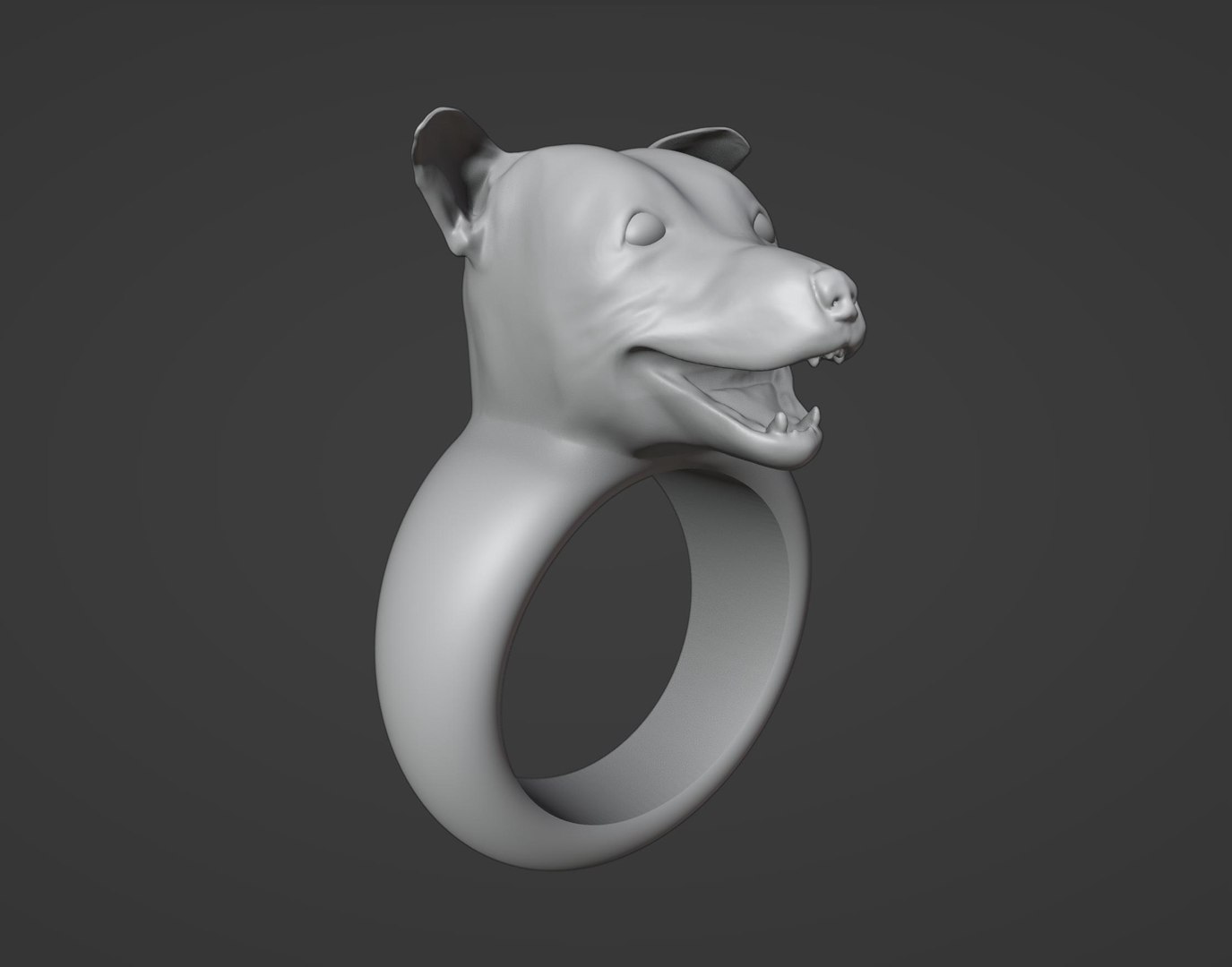 Pitbull Dog Ring 3D Model - TurboSquid 2111978