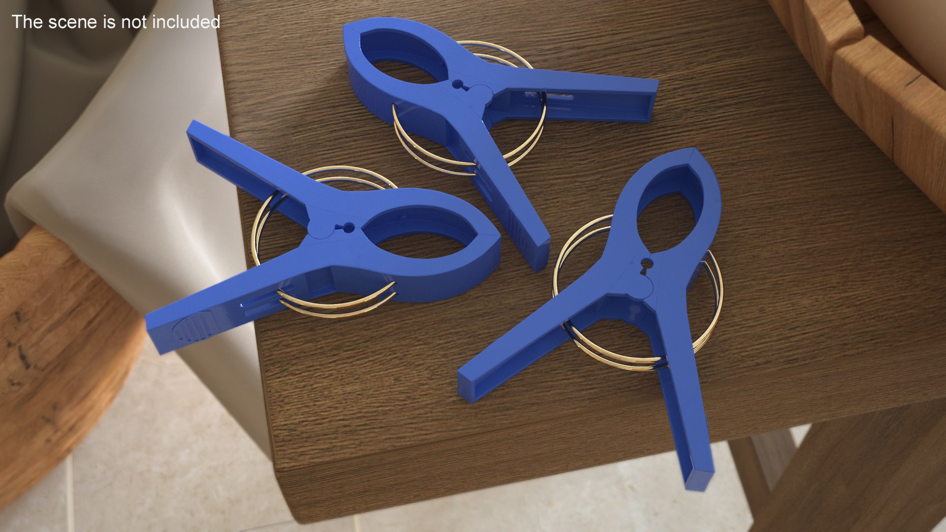 Clothes Peg Blue Plastic 3D Model - TurboSquid 1984557