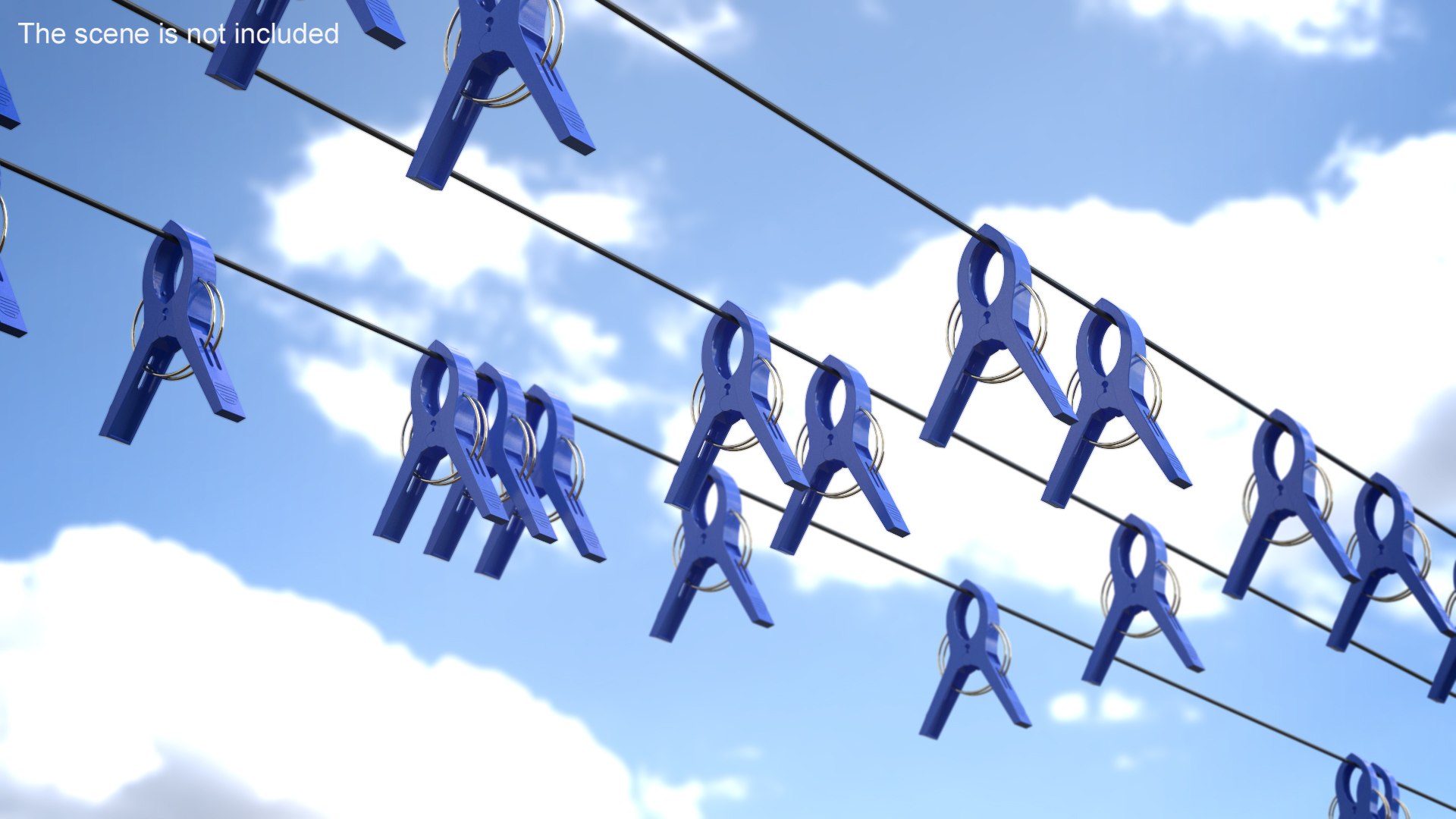 Clothes Peg Blue Plastic 3D Model - TurboSquid 1984557