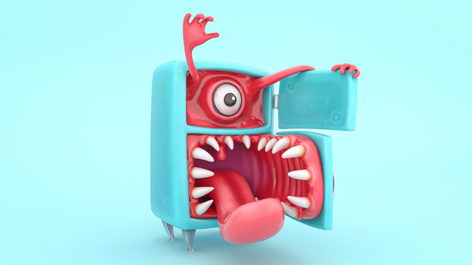 Evil Fridge 3D Model - TurboSquid 1899415