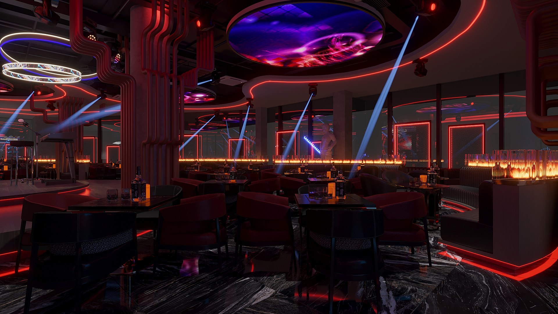 3D Nightclub Red-blue 2 - TurboSquid 2166232