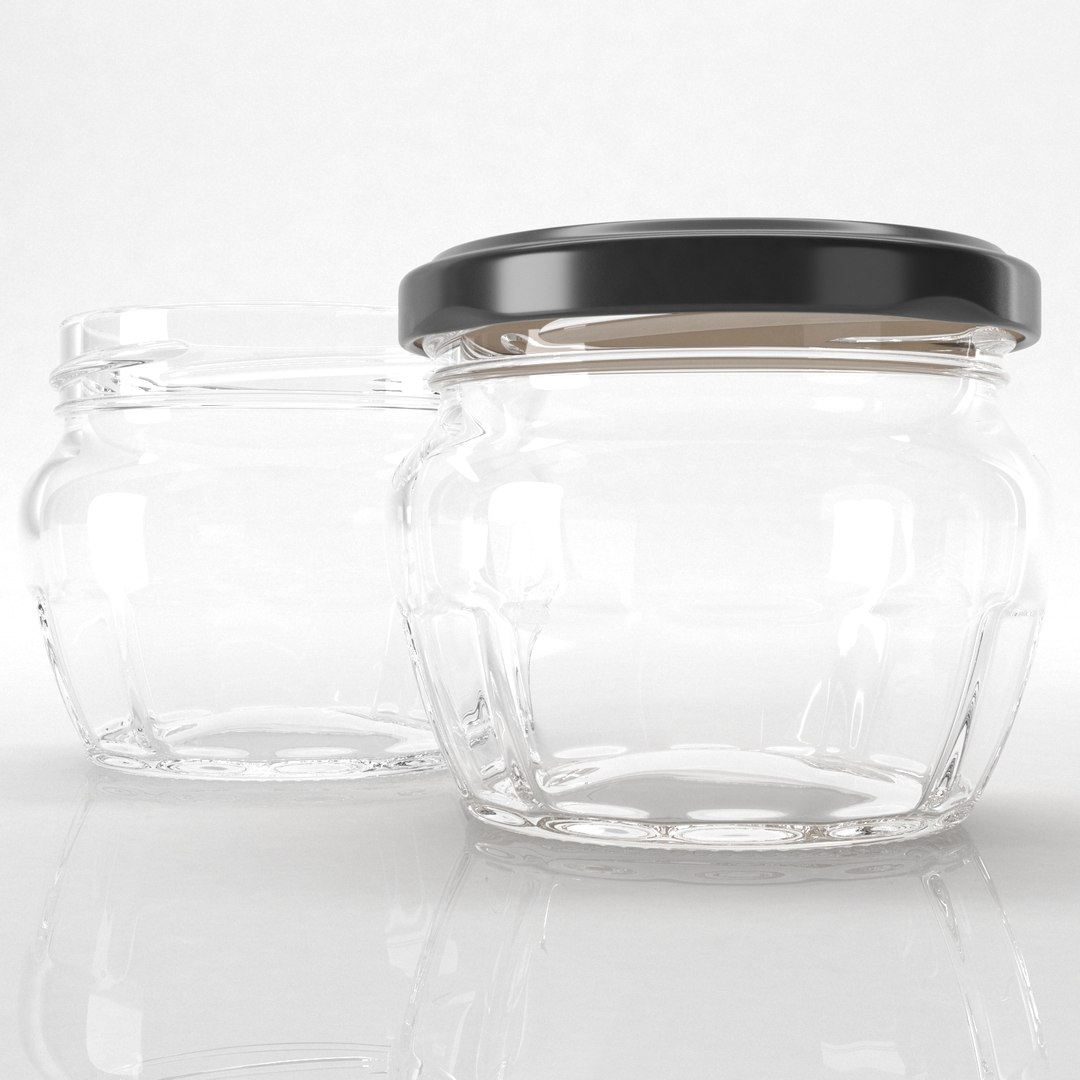 3D glass jar model - TurboSquid 1672725