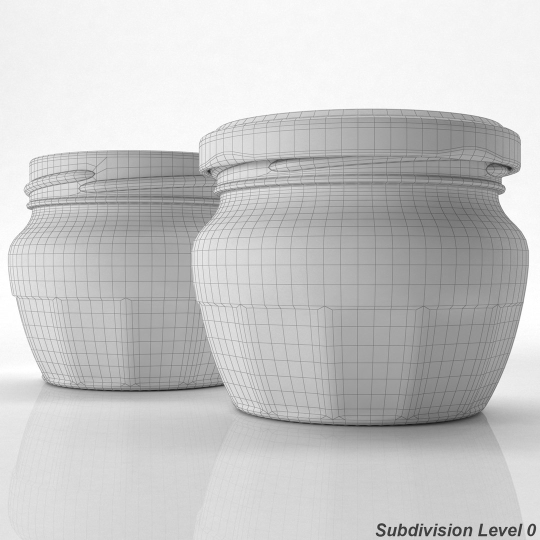 3D glass jar model - TurboSquid 1672725