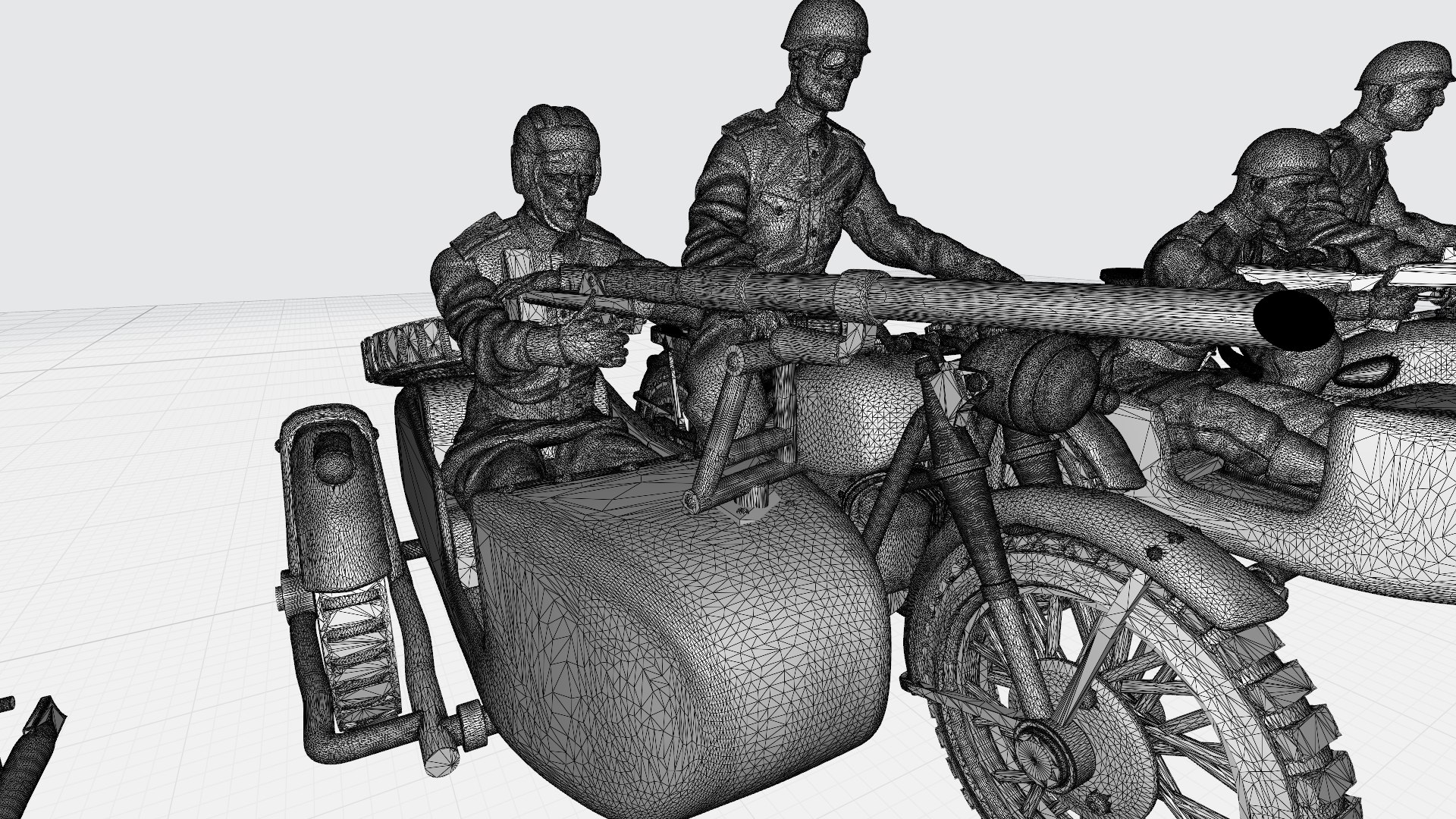 Military On A Bike Model - TurboSquid 1946505