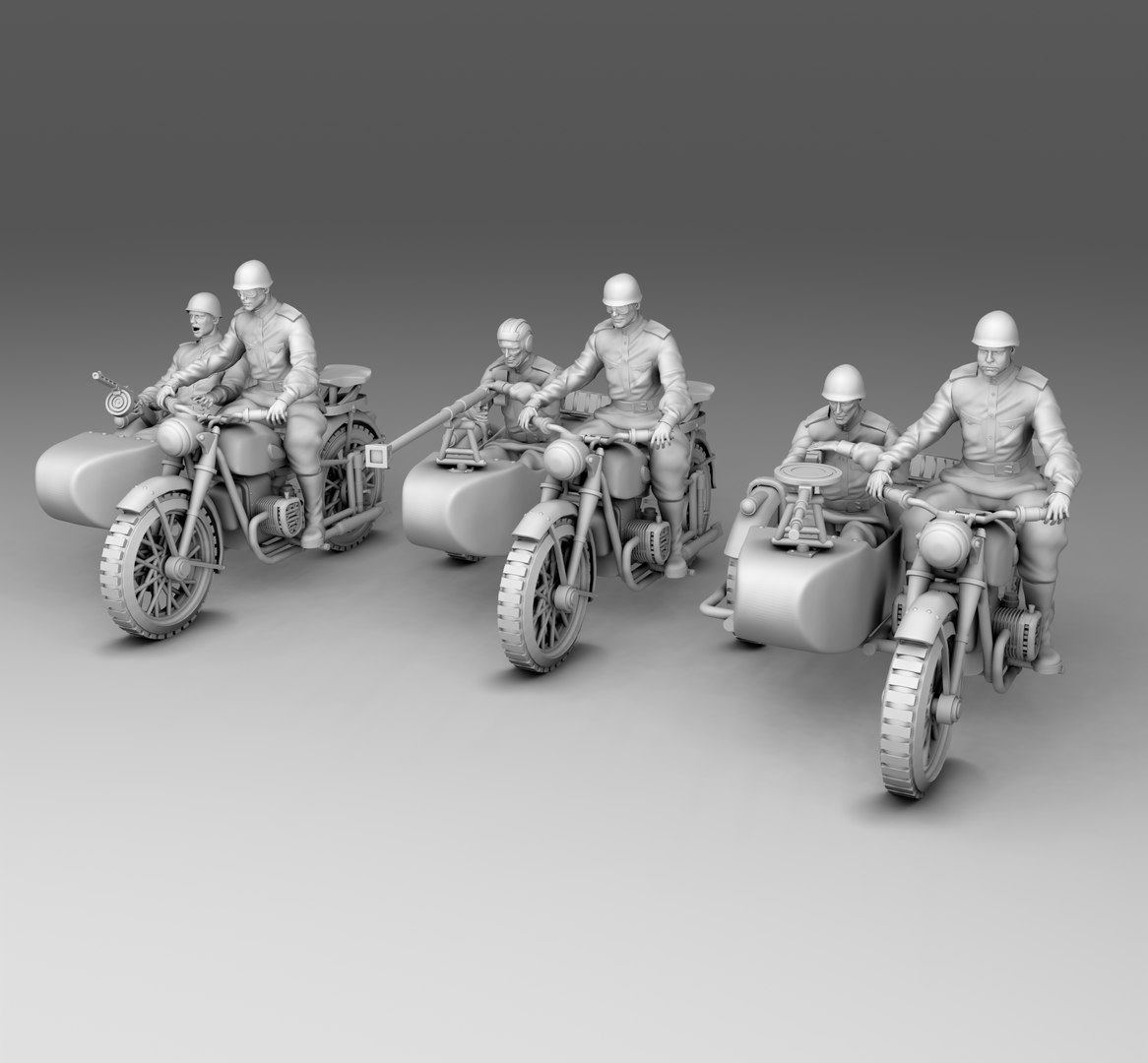 Military On A Bike Model - TurboSquid 1946505