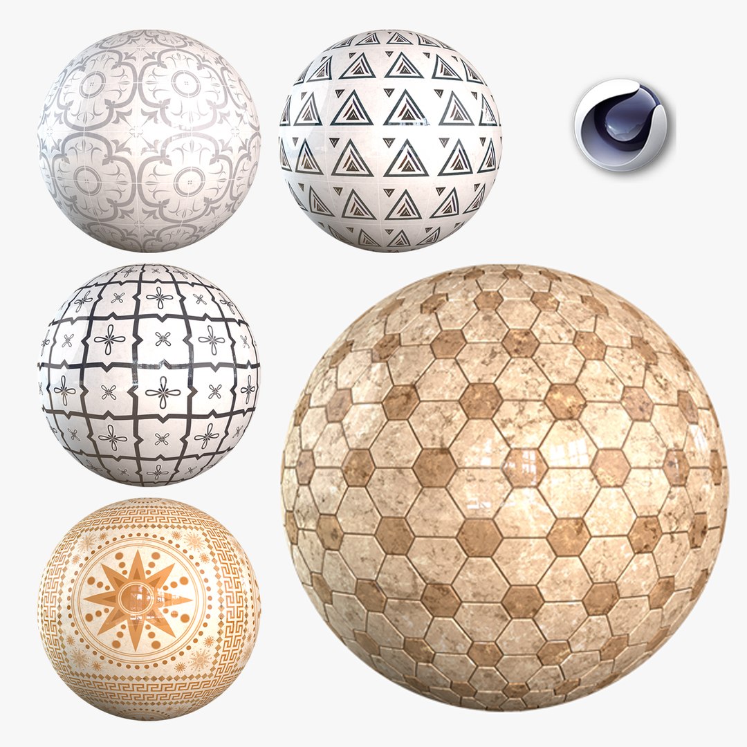 5 Texture PBR 8K Floor Tiles C4D Physical Render 3D - TurboSquid 1834725