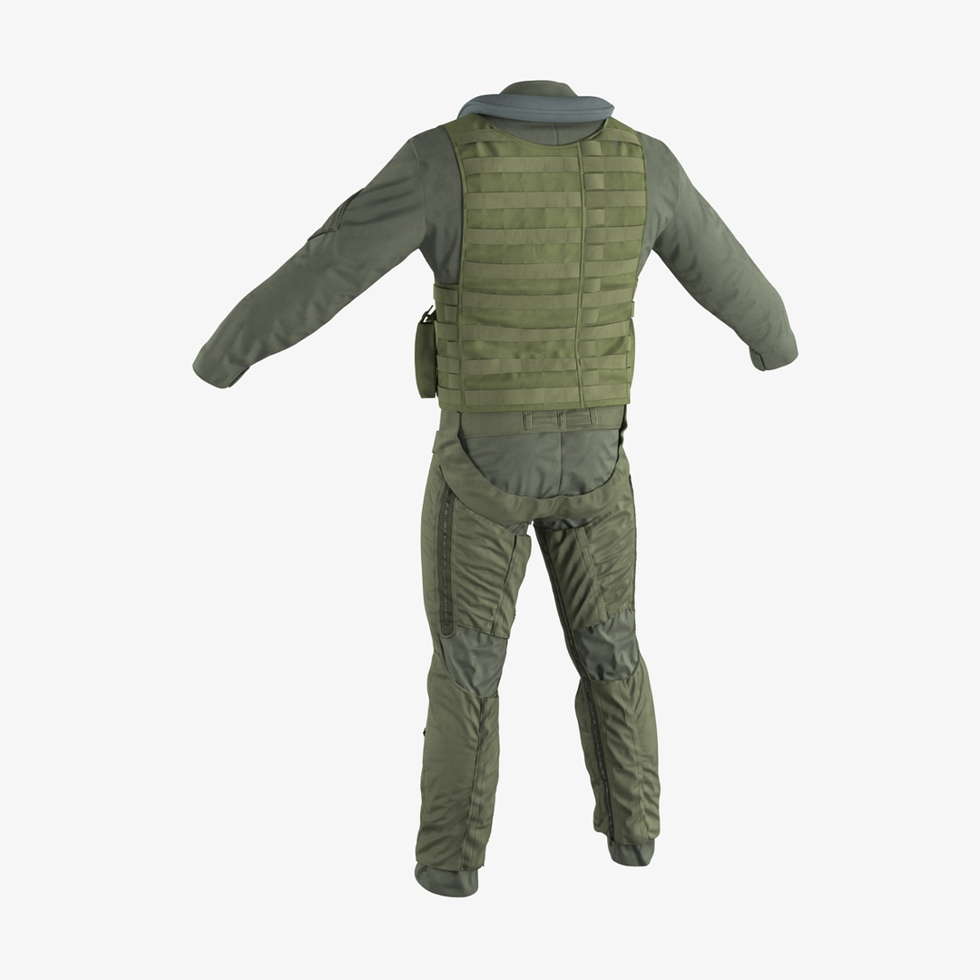 military jet fighter pilot 3d obj