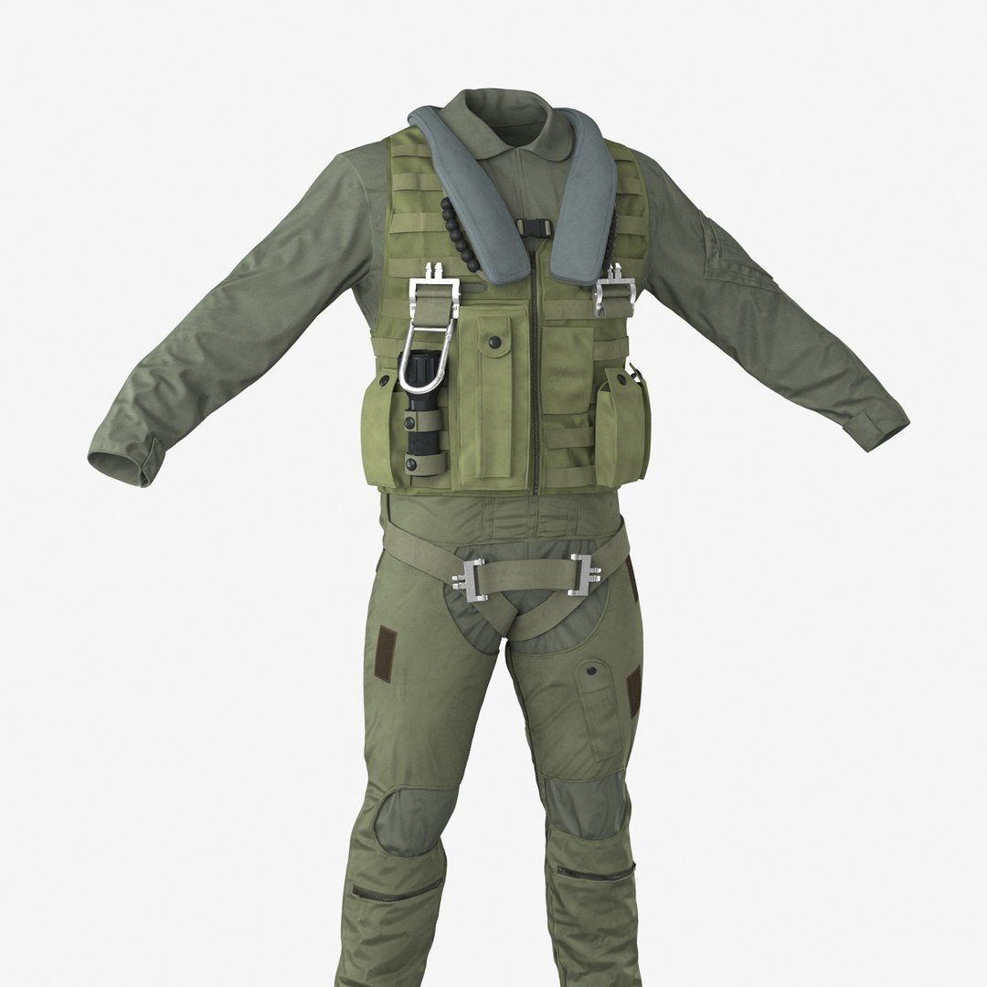 Military Jet Fighter Pilot 3d Obj