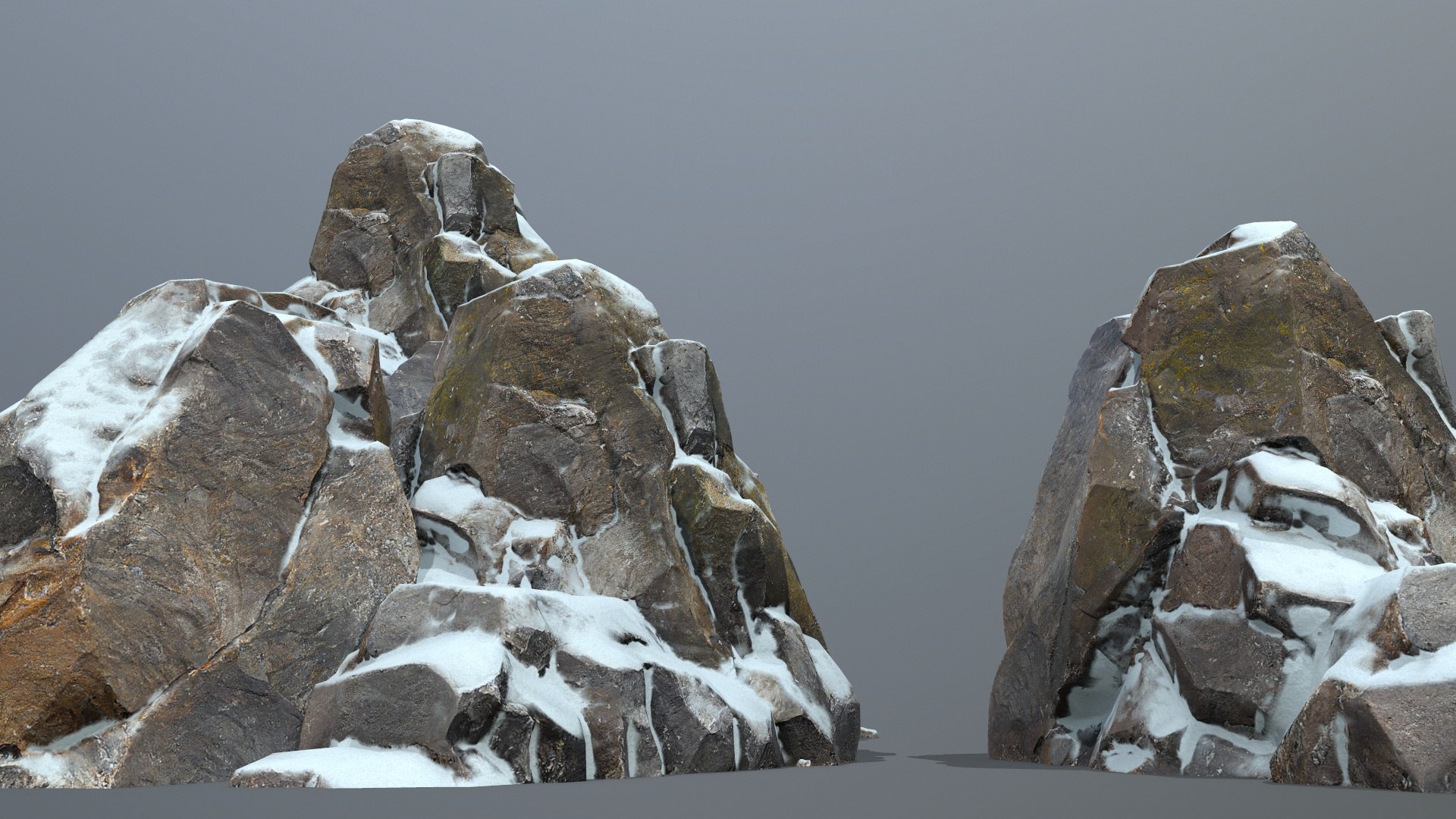 3D Snow Rocks Model - TurboSquid 2326494
