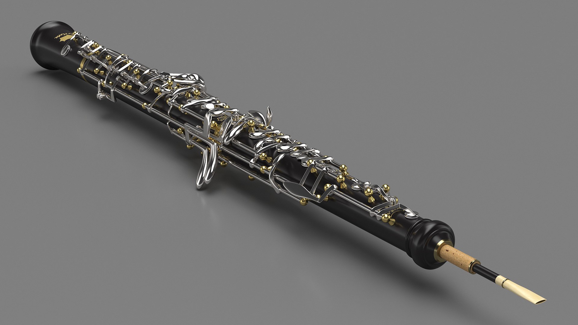3D Woodwind Instrument Oboe Disassembled - TurboSquid 2189788