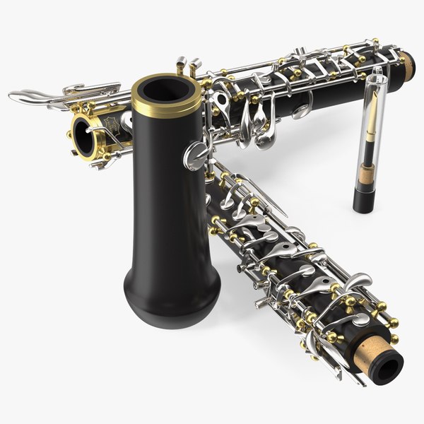 modelo 3d Instrumento de viento madera Oboe desmontado - TurboSquid 2189788