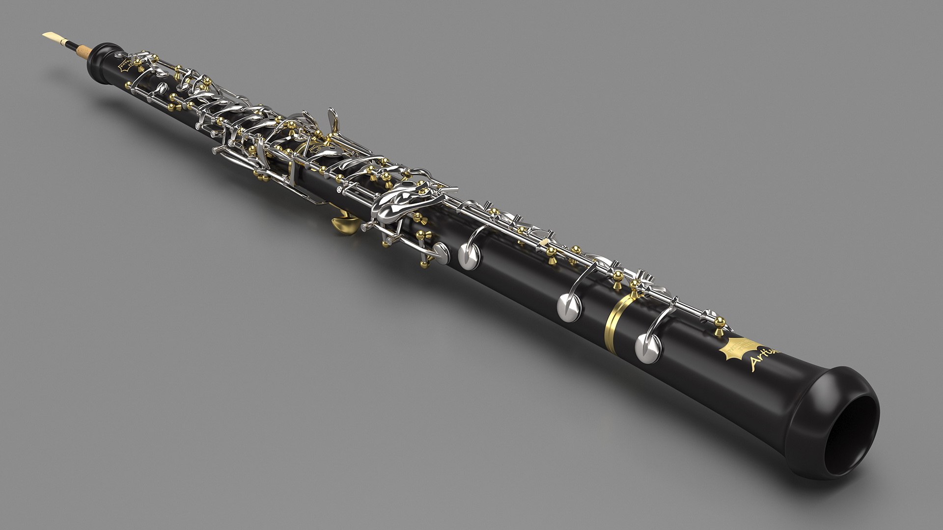 3D Woodwind Instrument Oboe Disassembled - TurboSquid 2189788