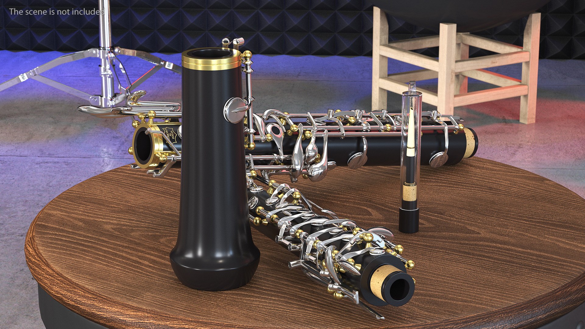 3D Woodwind Instrument Oboe Disassembled - TurboSquid 2189788