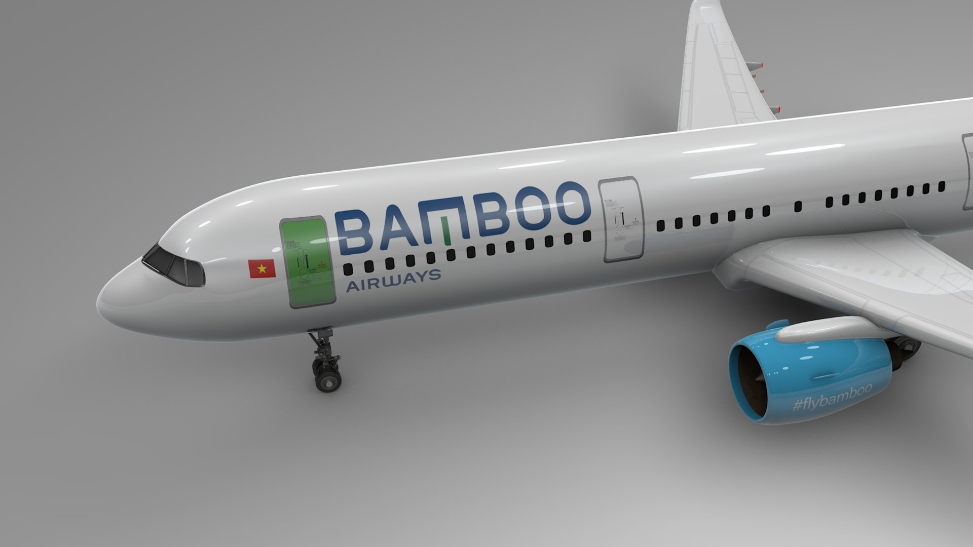 3D Airbus A321 Neo Bamboo Model - TurboSquid 1443753