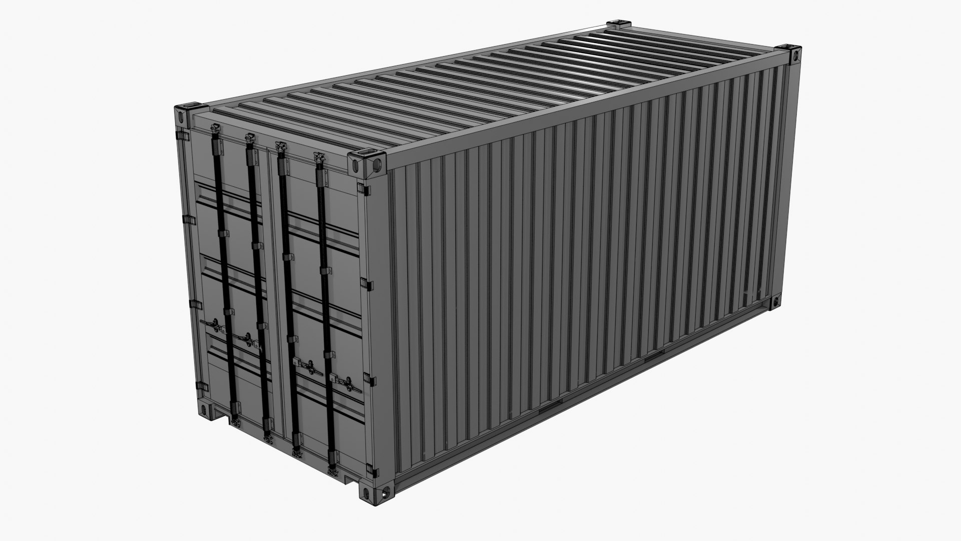 Container 20 HQ 3D Model - TurboSquid 2015512