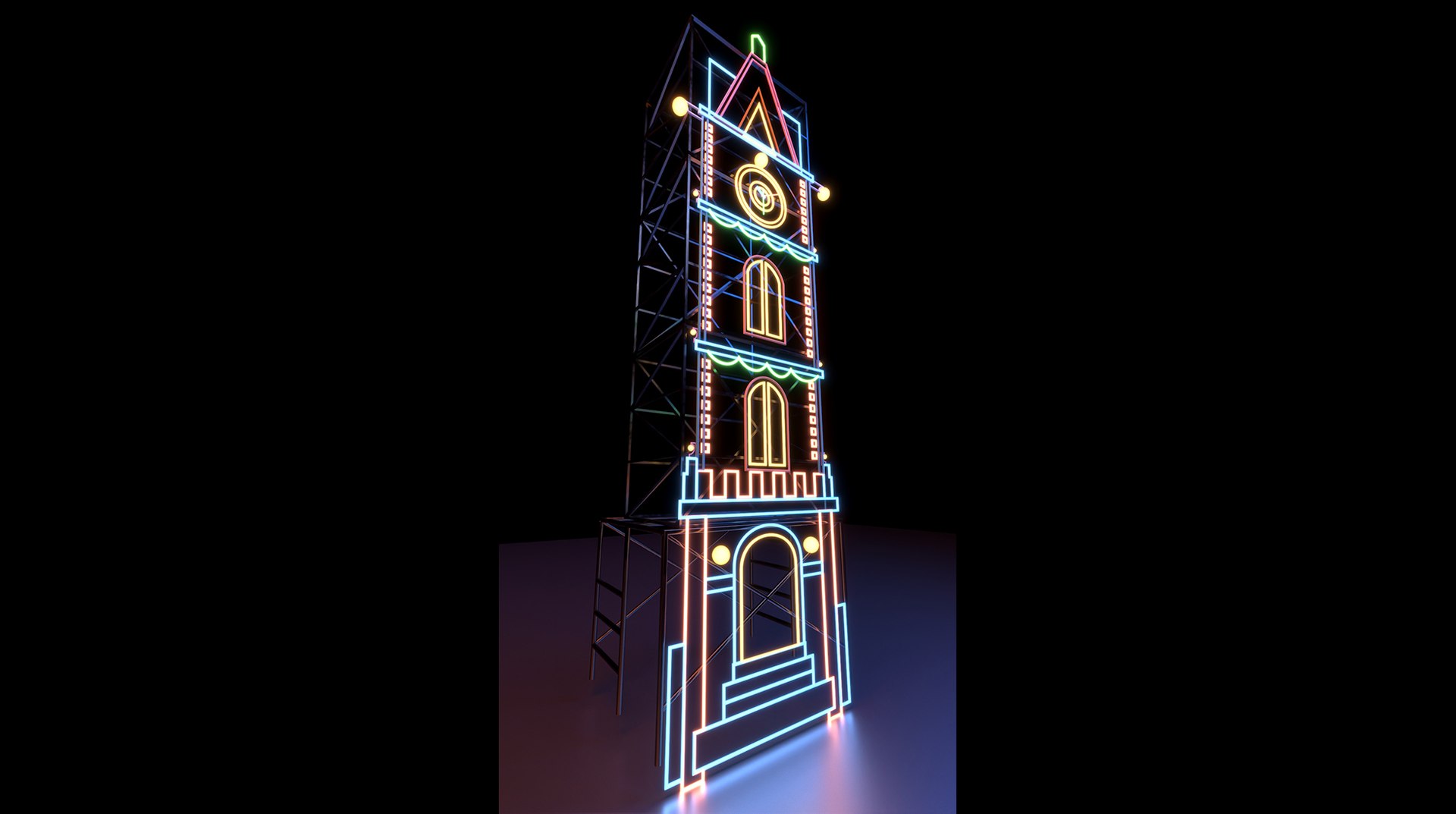 3D Christmas tower - TurboSquid 2164395