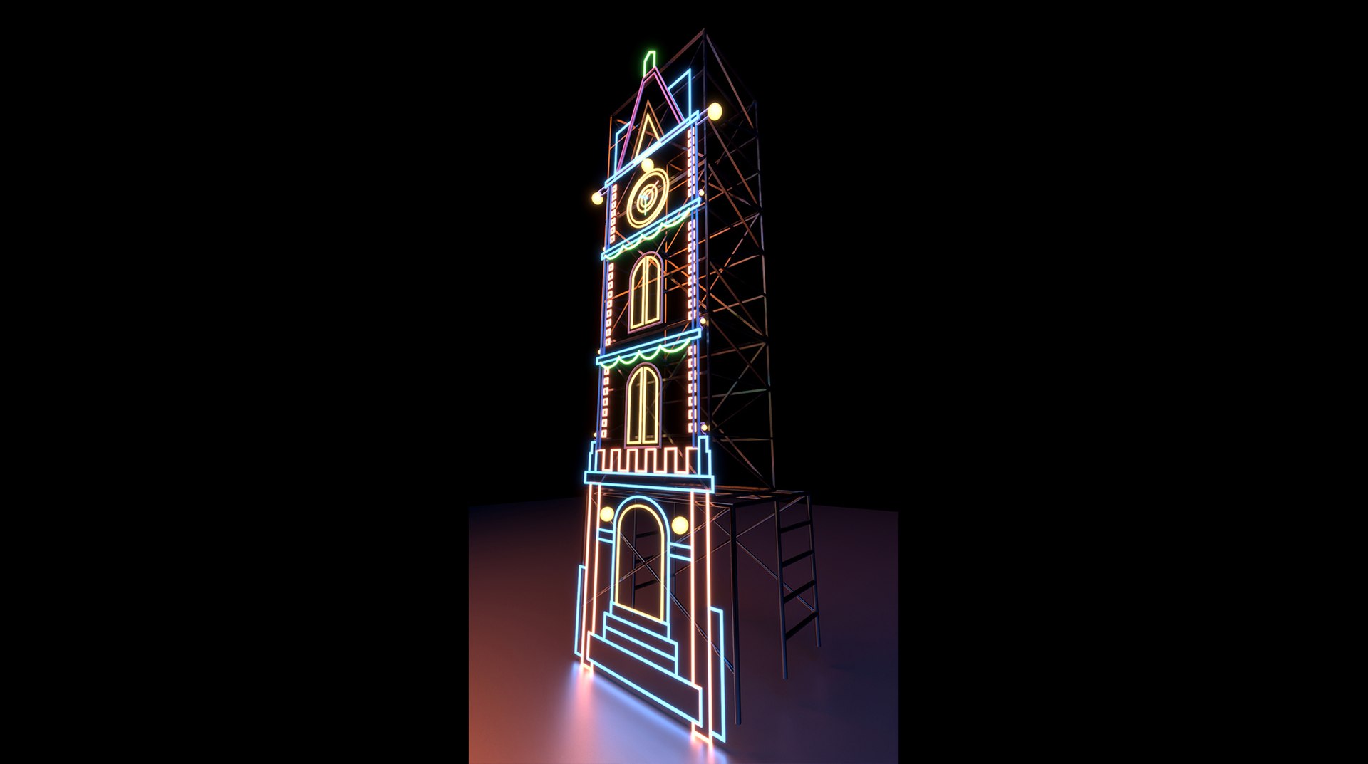 3D Christmas tower - TurboSquid 2164395