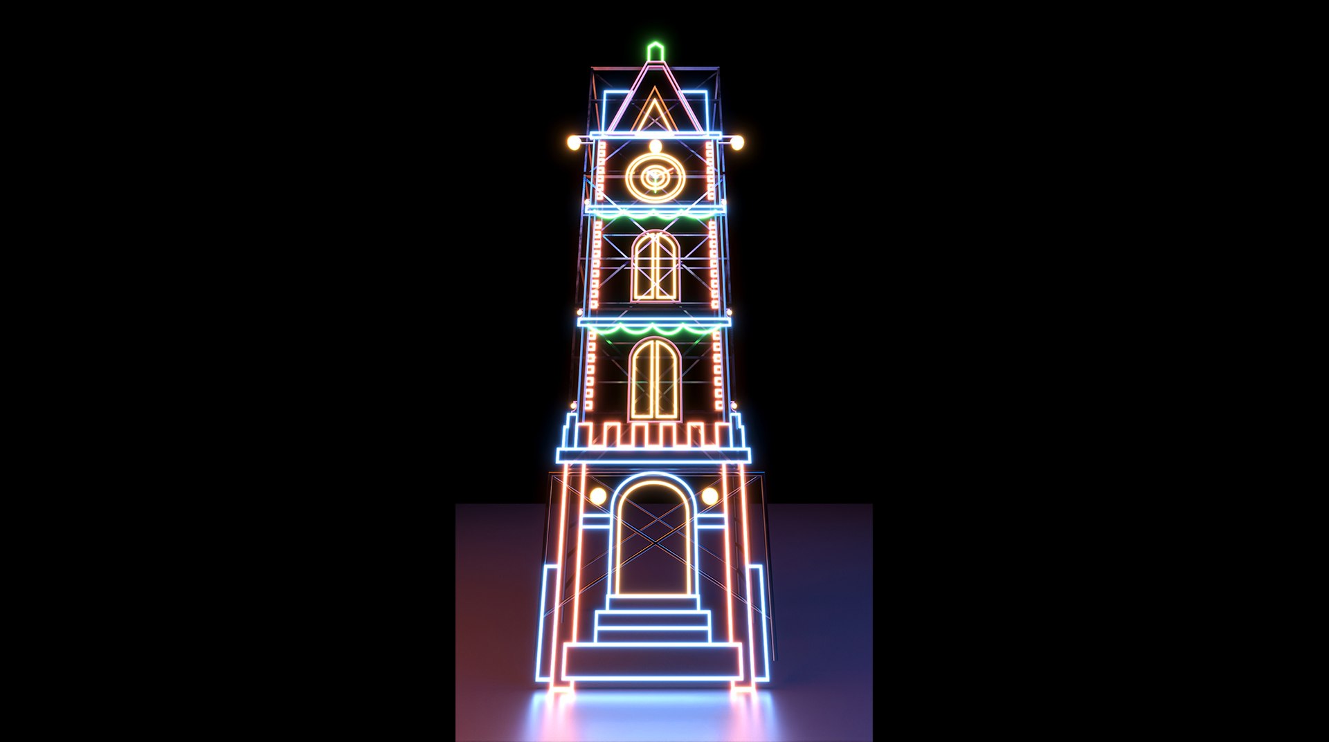 3D Christmas tower - TurboSquid 2164395