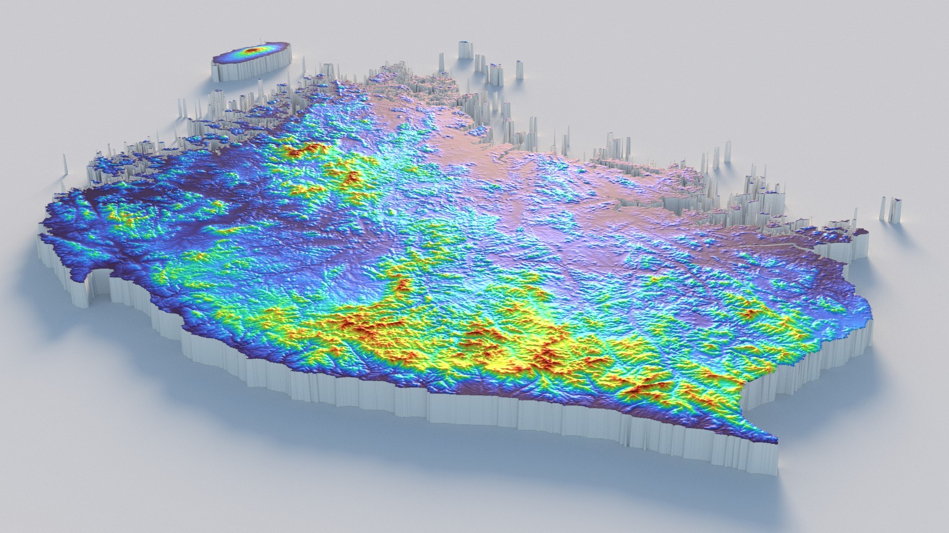 3D Korea ROK Terrain Map - TurboSquid 2336223
