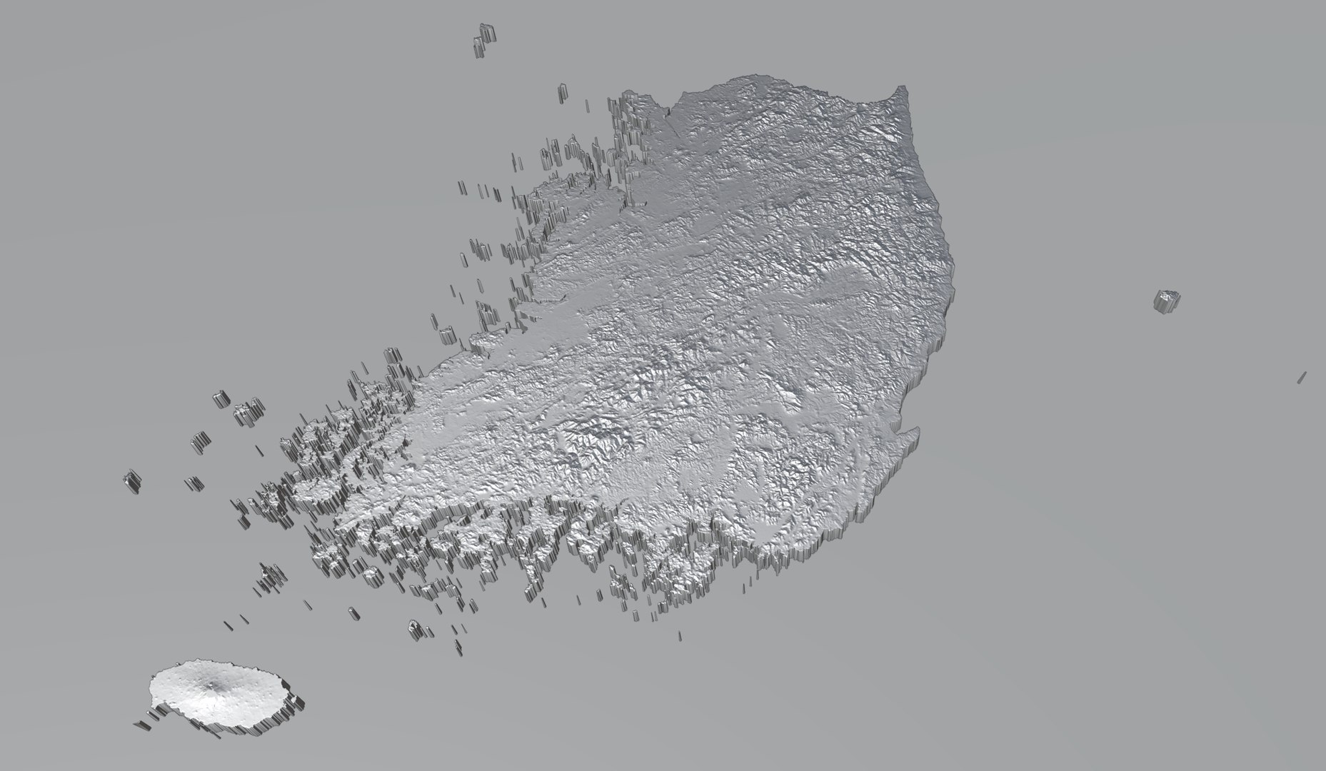 3D Korea ROK Terrain Map - TurboSquid 2336223