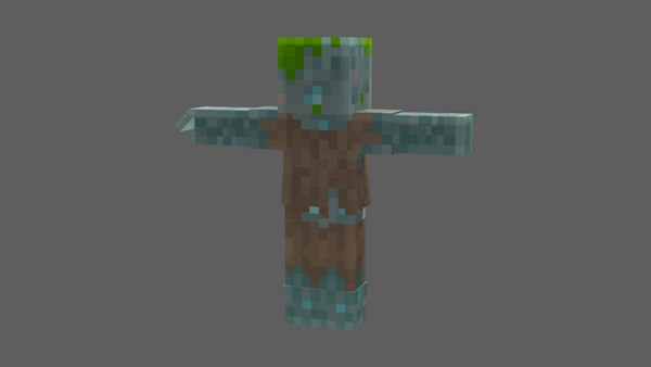 minecraft drowned Modelo 3D - TurboSquid 2046804