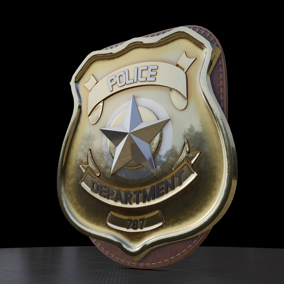 3D Model Police Badge Photorealistic Pbr - TurboSquid 1593755