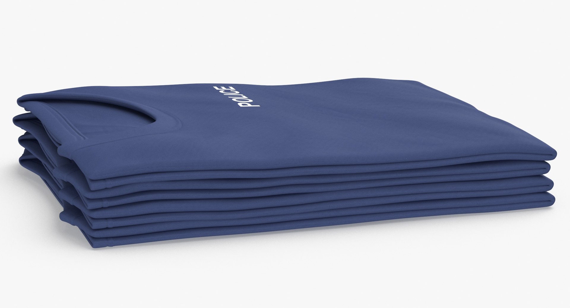 Female Crew Neck Folded Stacked Dark Blue Police 02 3D - TurboSquid 1772863