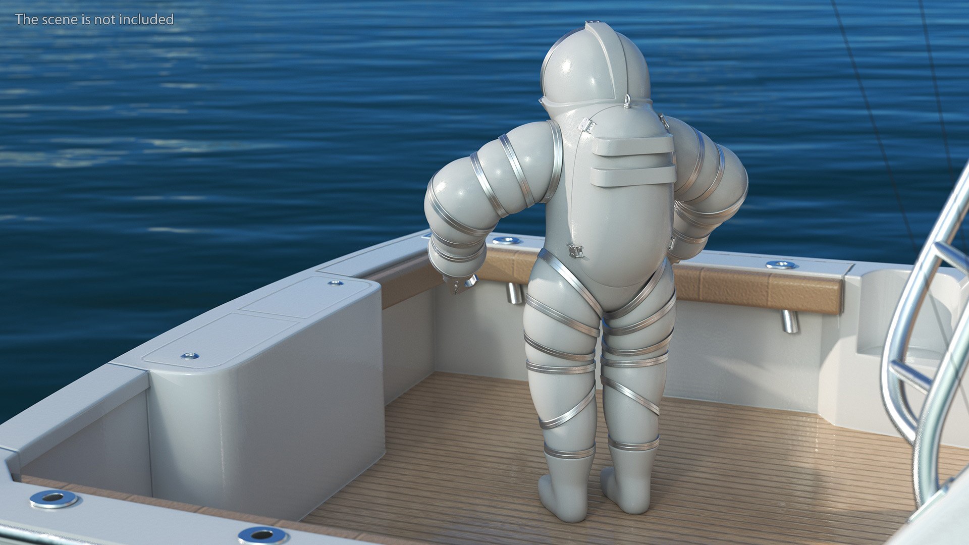 3D Atmospheric Diving Suit White Rigged For Cinema 4D - TurboSquid 2253664