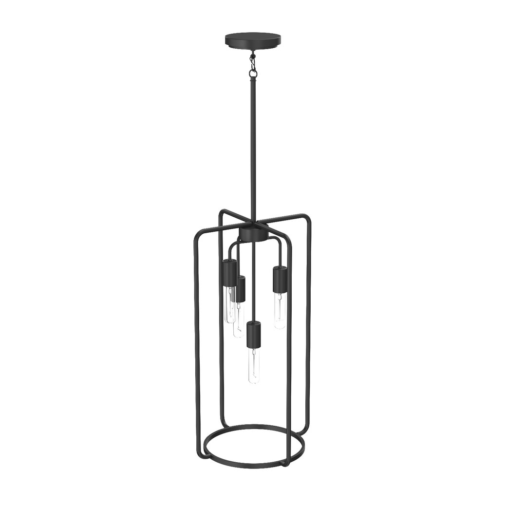 Bonn Collection Four-Light Matte Black Pendant Light 3D Model ...