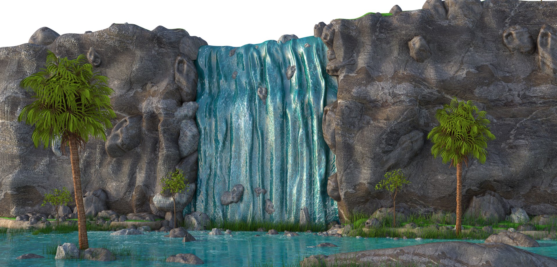 3D Waterfall Water Fall - TurboSquid 1296559