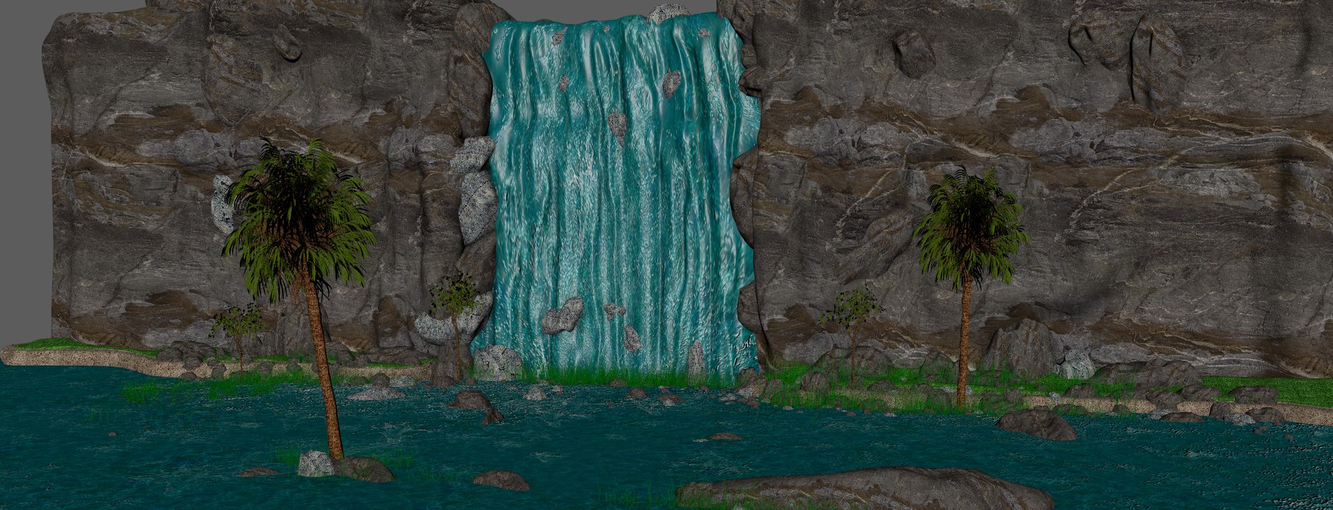 3D Waterfall Water Fall - TurboSquid 1296559