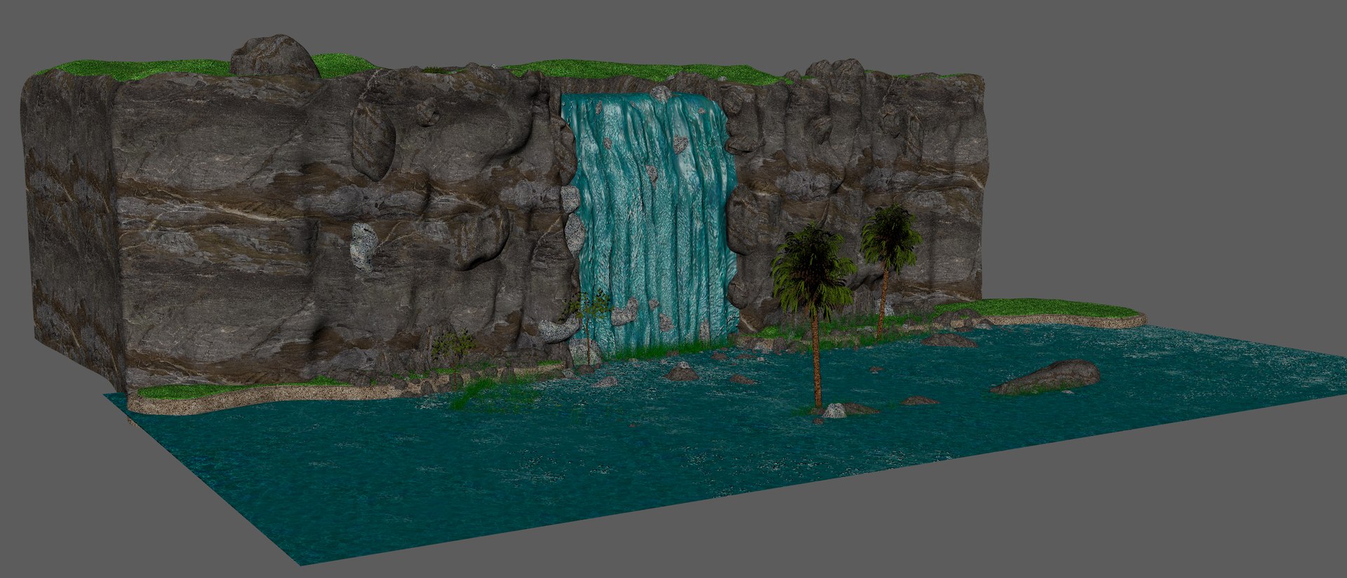 3D Waterfall Water Fall - TurboSquid 1296559