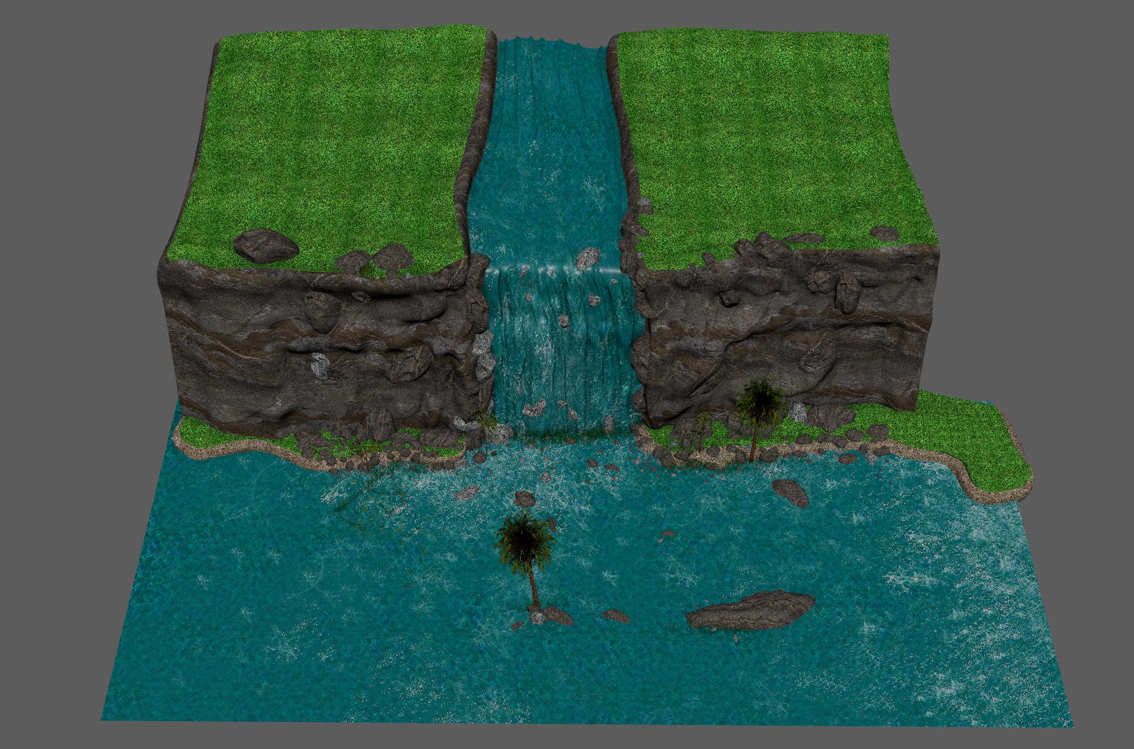 3D Waterfall Water Fall - TurboSquid 1296559