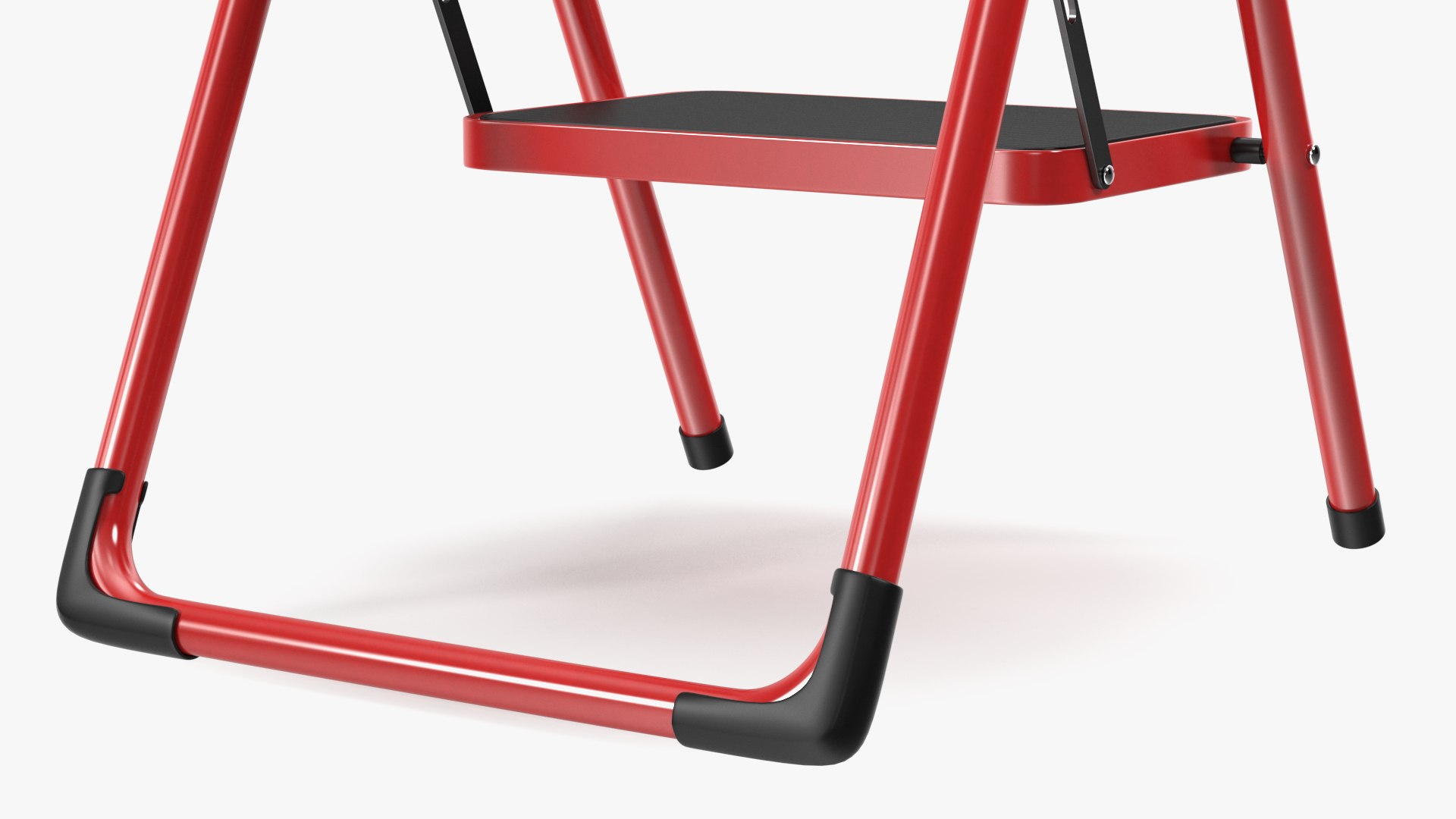 3D Safety Step Ladder Folding Step Stool Red - TurboSquid 2151719