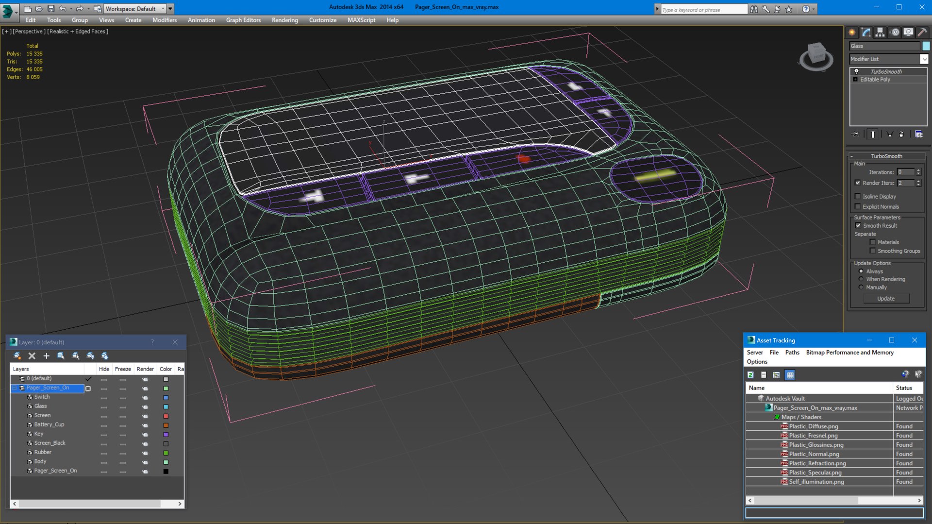 Pager Screen On 3D model - TurboSquid 1948579