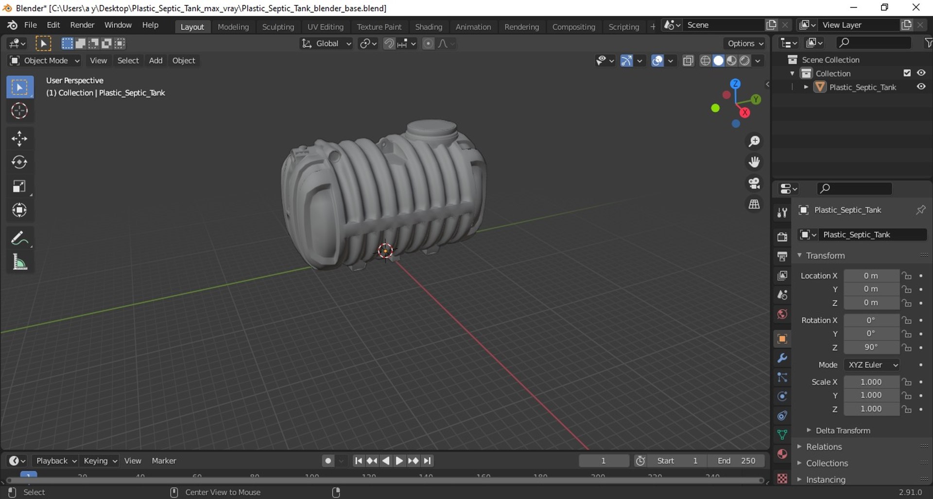 Plastic Septic Tank Model - TurboSquid 1771490